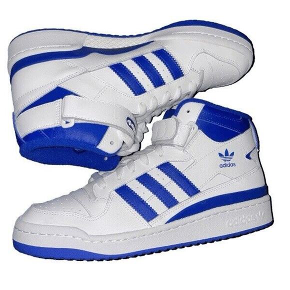 adidas | Shoes | Adidas Forum Mid Originals Shoes White Royal Blue ...